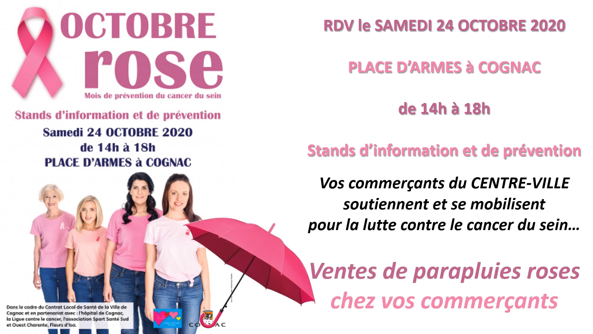 OCTOBRE ROSE chez vos commerçants du centre ville de COGNAC – Ligue ...